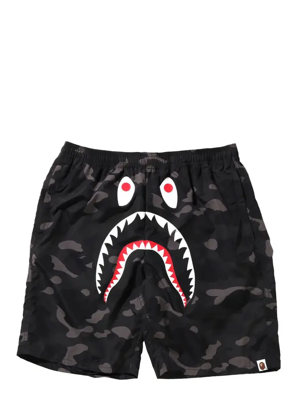 BAPE Camo Shark Beach Shorts - Black