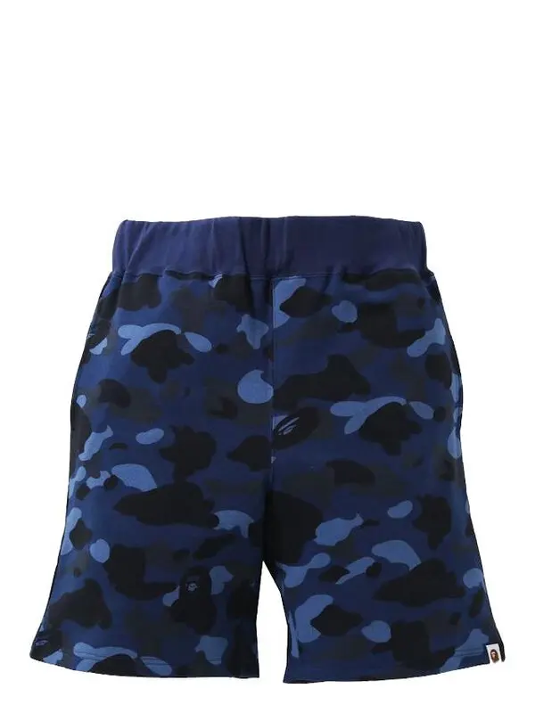 A BATHING APE Camo Sweat Shorts - Blue