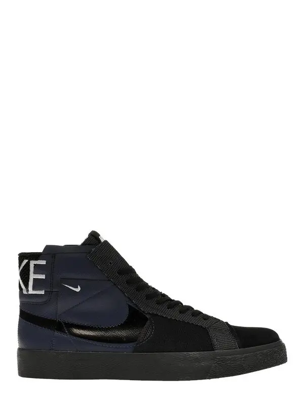 Nike Zoom Blazer Mid Premium Deconstructed Sneakers - Midnight Navy Blue/football Grey/anthracite