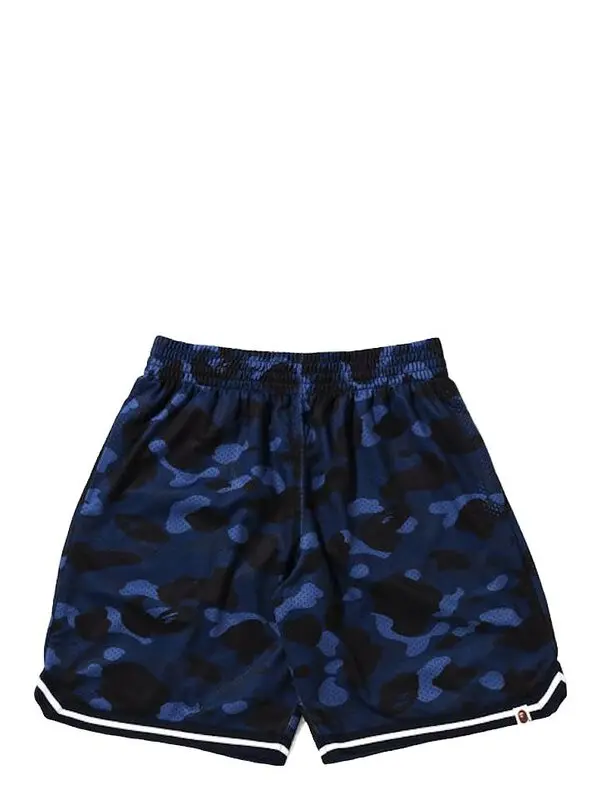 BAPE Camo Wide Fit Basketball Shorts - Navy Blue