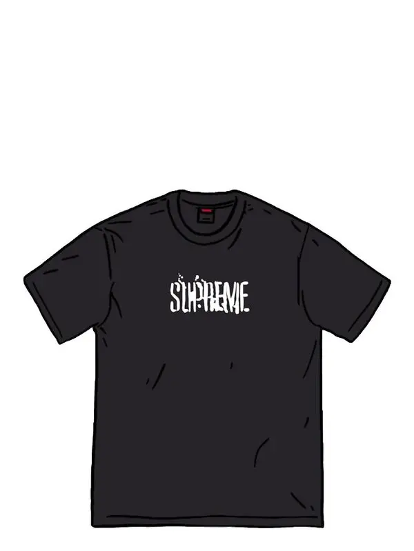 Supreme Splatter Short Sleeve Top - Black