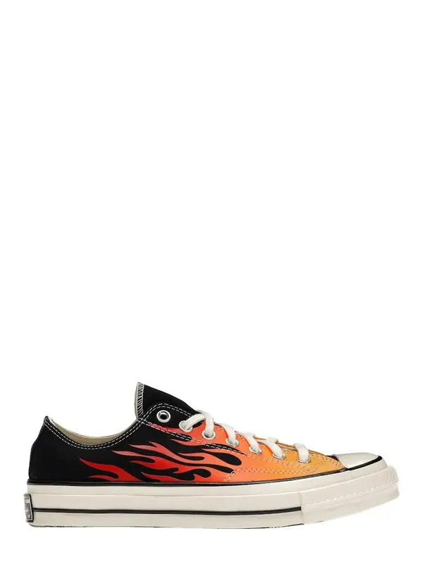 CONVERSE Chuck Taylor All Star 70s Ox Archival Flame Print Sneakers - Black/enamel Red/egret