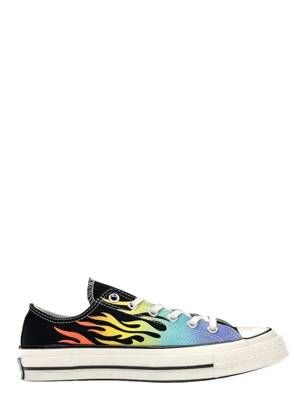 CONVERSE Chuck Taylor All Star 70s Ox Flaming Archive Print - Black/turf Orange/egret