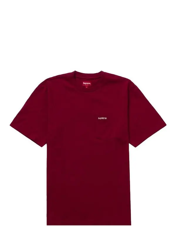 Supreme Short Sleeve Pocket Tee Shirt - Cardinal