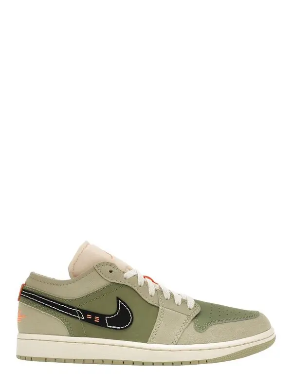 JORDAN 1 Low Se Craft Sneakers - Sky Blue J Light Olive/celadon/bright Mandarin