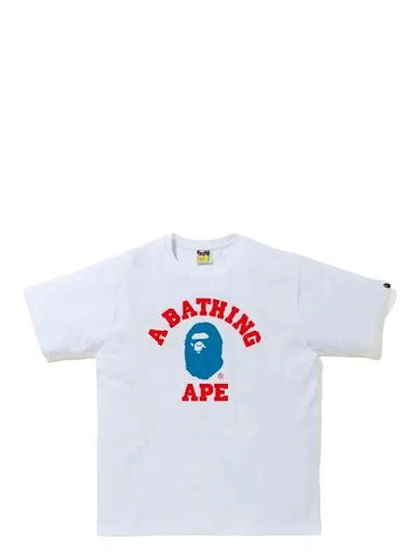 A BATHING APE Colors College T-shirt - White/blue