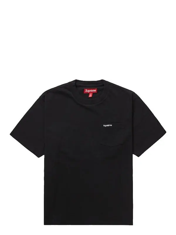 Supreme Short Sleeve Pocket Tee Shirt - Black