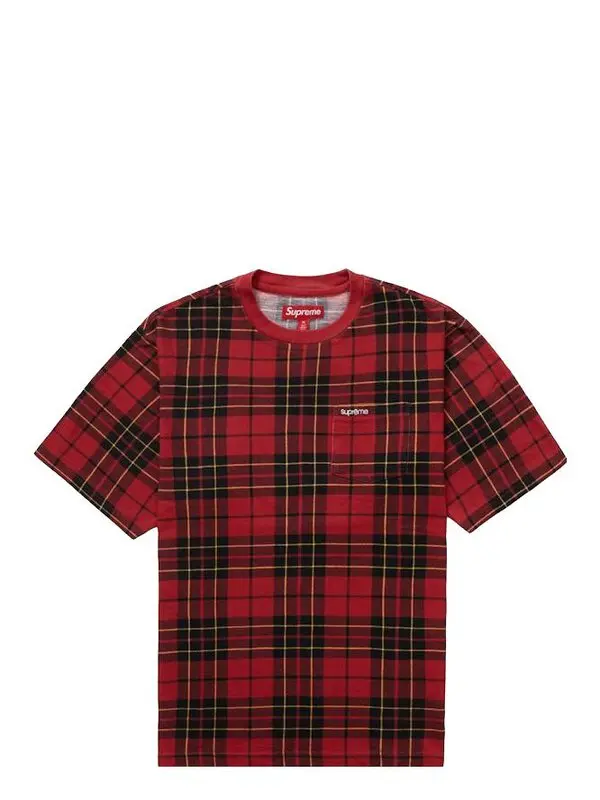 Supreme Short Sleeve Pocket Tee Shirt - Plaid