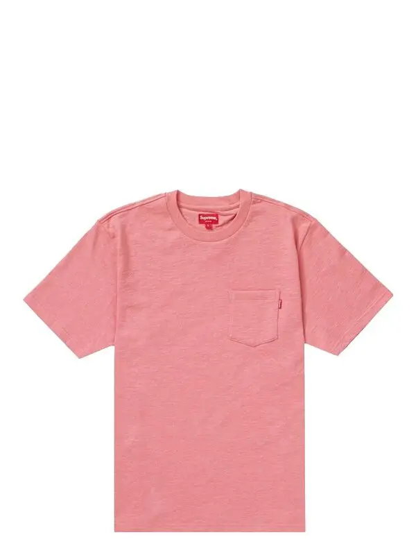 Supreme Short Sleeve Pocket Tee Shirt - Heather Coral