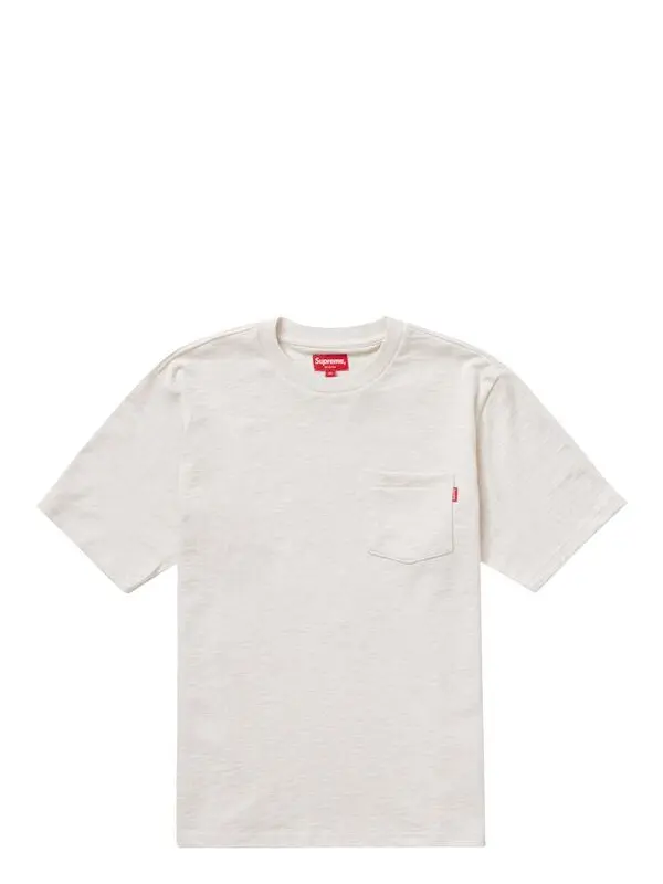 Supreme Short Sleeve Pocket Tee Shirt - Heather Natural