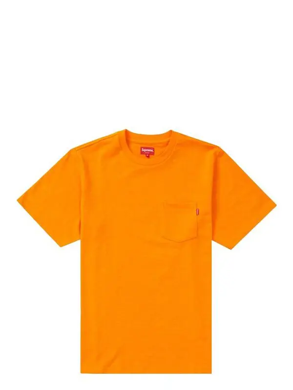 Supreme Short Sleeve Pocket Tee Shirt - Orange