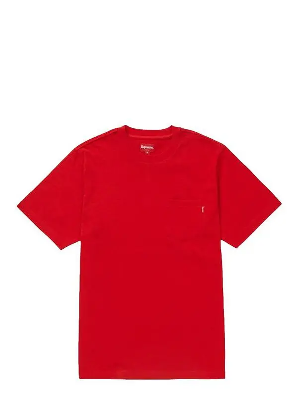 Supreme Short Sleeve Pocket Tee Shirt - Red
