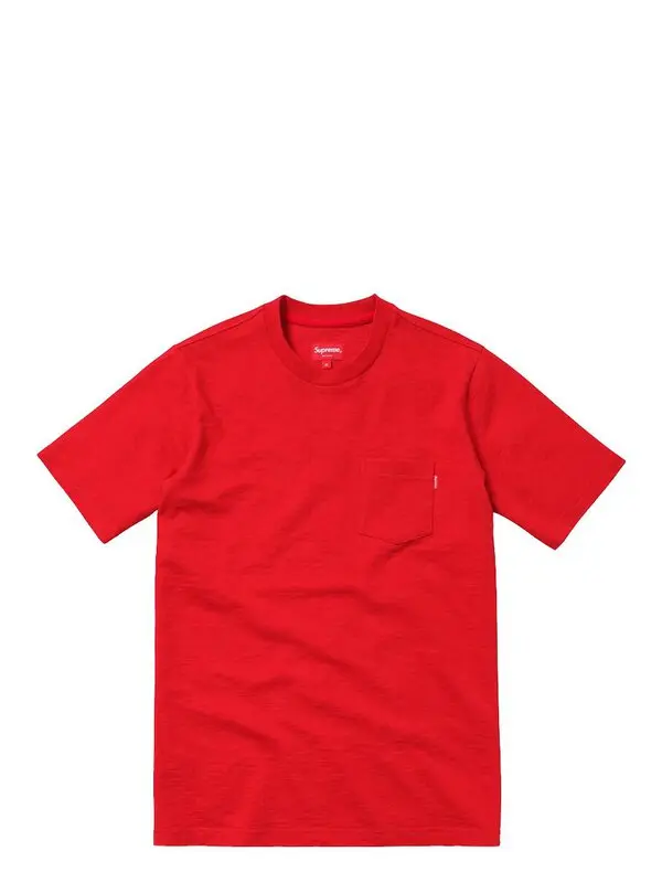 Supreme Short Sleeve Pocket Tee Shirt - Red