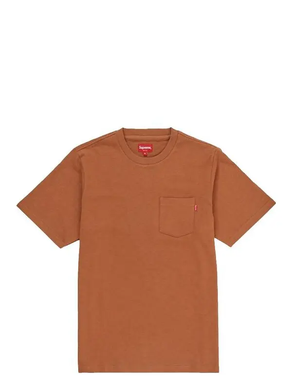 Supreme Short Sleeve Pocket Tee Shirt - Rust