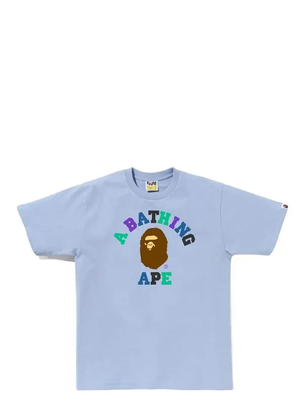 A BATHING APE Colors College Tee Shirt - Sax