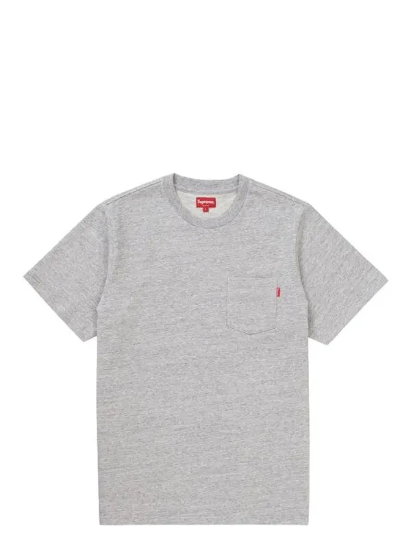 Supreme Short Sleeve Pocket Tee Shirt - Grey