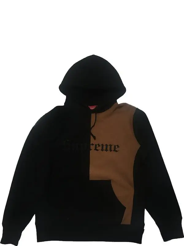 Supreme Split Old English Hooded Sweatshirt - Black