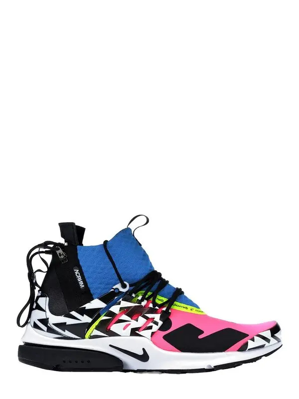 Nike Presto Mid Acronym Sneakers - Racer Pink/black/photo Blue