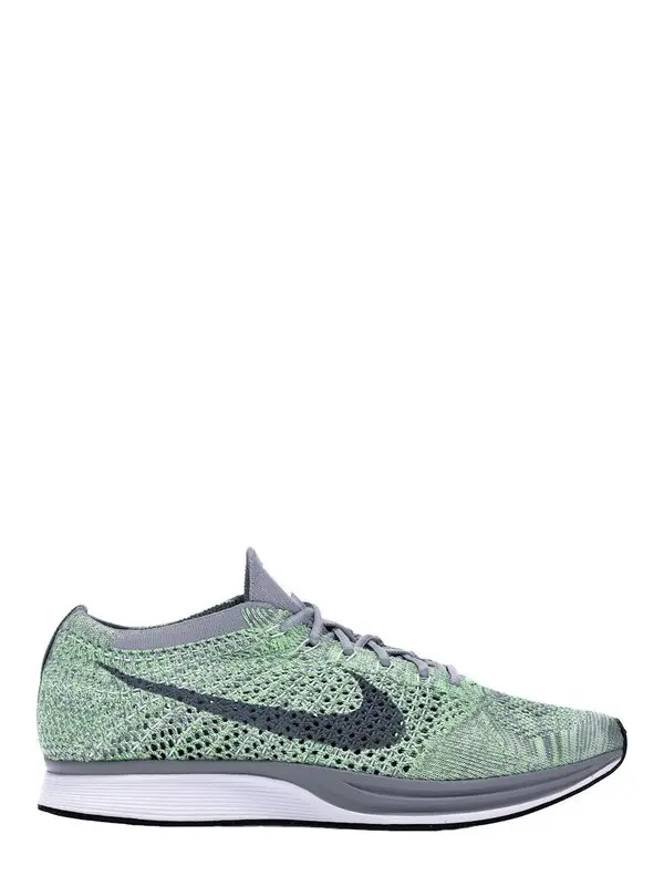 Nike Flyknit Racer Sneakers - White/cool Grey/ghost Green