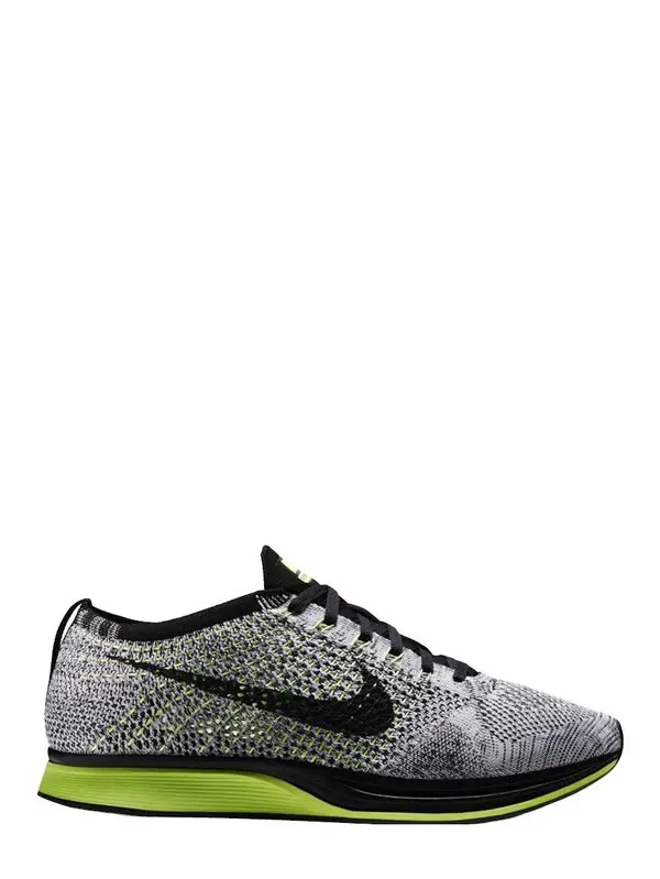 Nike Flyknit Racer Sneakers - Black/white/volt
