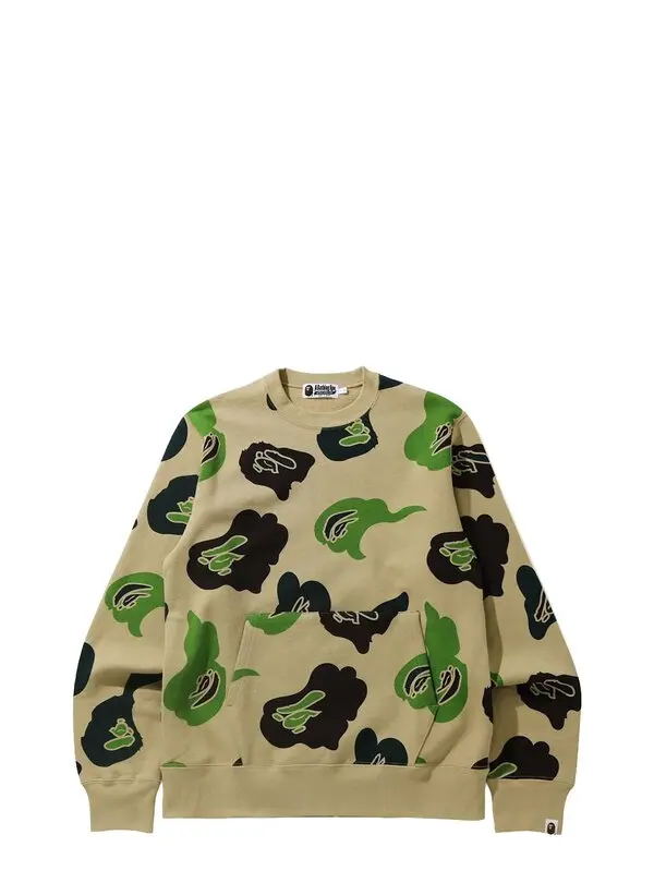 BAPE Camo Crewneck Sweatshirt - Beige