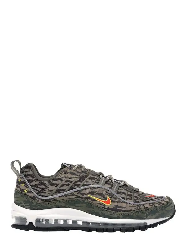 Nike Air Max 98 Aop Camo Sneakers - Khaki/team Orange/medium Olive