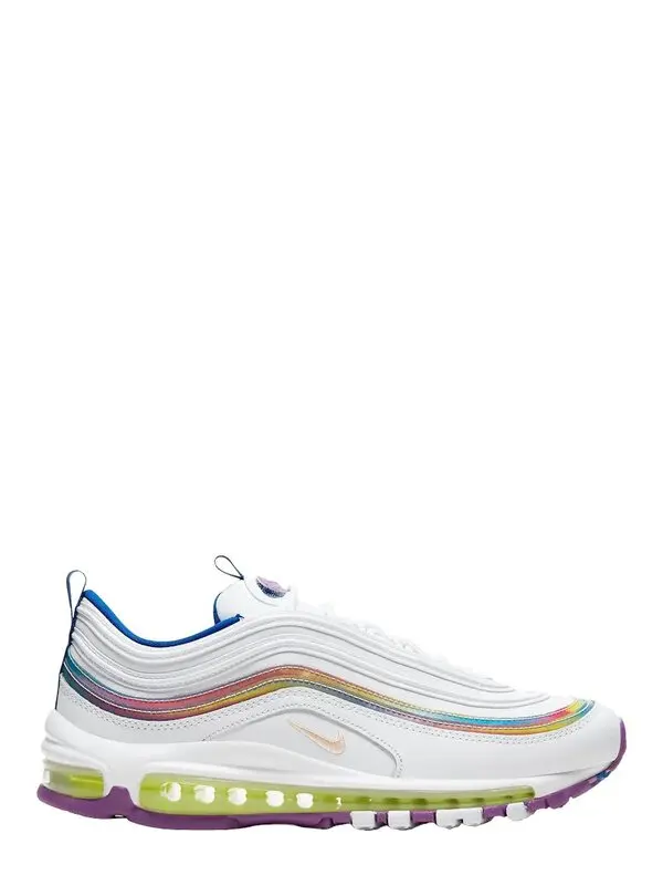 Nike Air Max 97 Iridescent Stripes Sneakers - White/washed Coral/purple