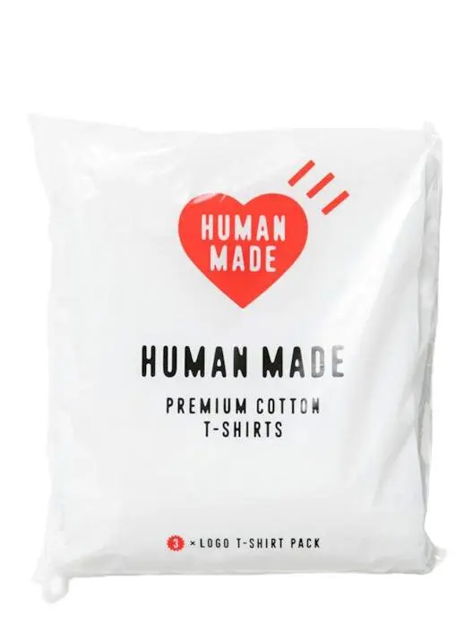 HUMAN MADE 3 Pack Premium Cotton T-shirt - White
