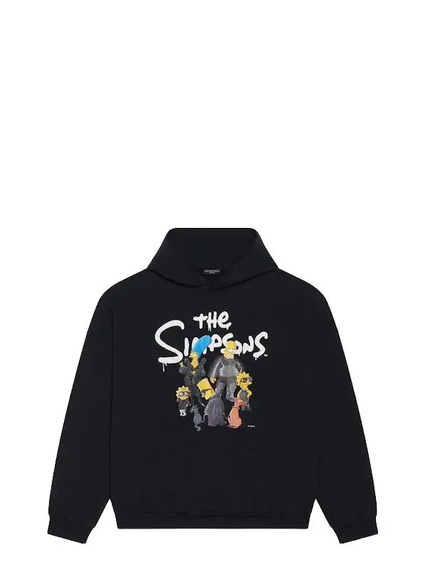 Balenciaga X The Simpsons Wide Fit Hoodie - Black