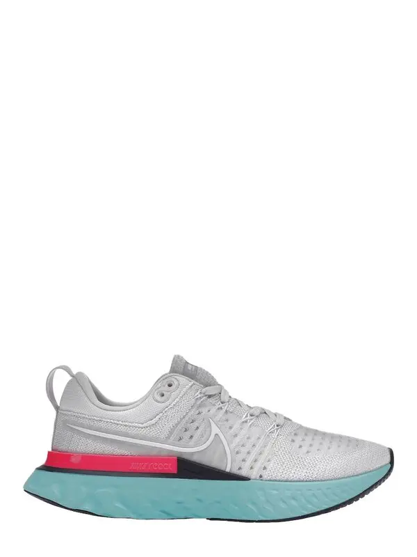 Nike React Infinity Run Flyknit 2 Sneakers - Platinum Tint/grey Fog/dynamic Turquoise