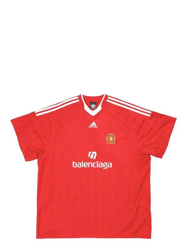 Balenciaga X Adidas Soccer Oversized T-shirt - Red