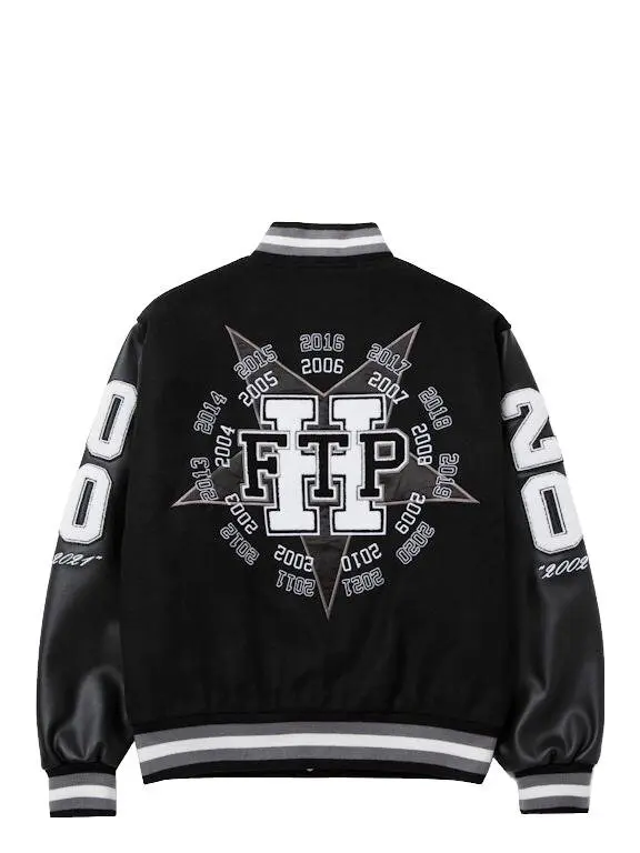 HUF X Ftp Varsity Jacket - Black