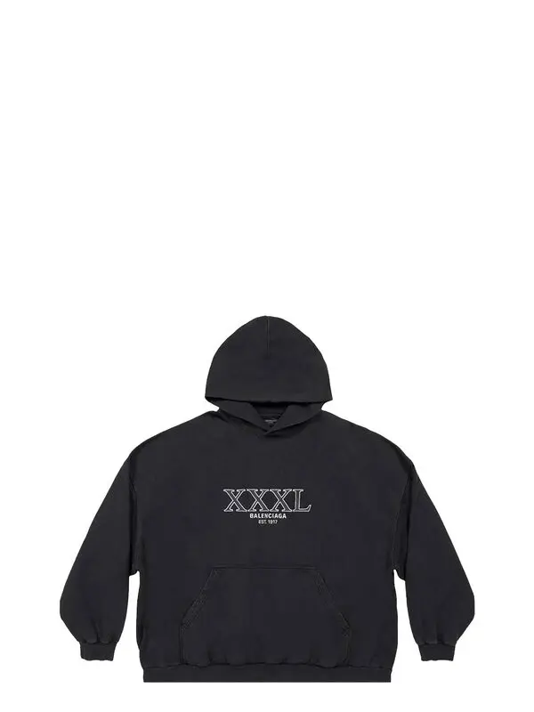 Balenciaga Xxxl Hoodie - Black