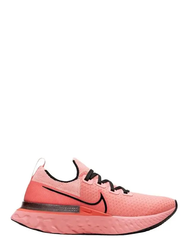 Nike React Infinity Run Flyknit Sneakers - Light Salmon Red/black