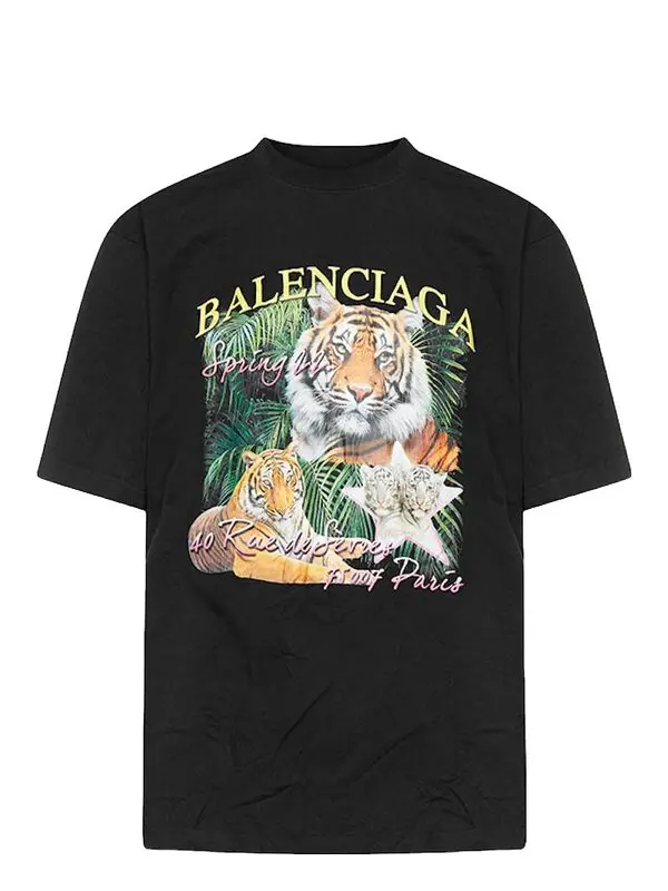 Balenciaga Year Of The Tiger Tshirtin - Black