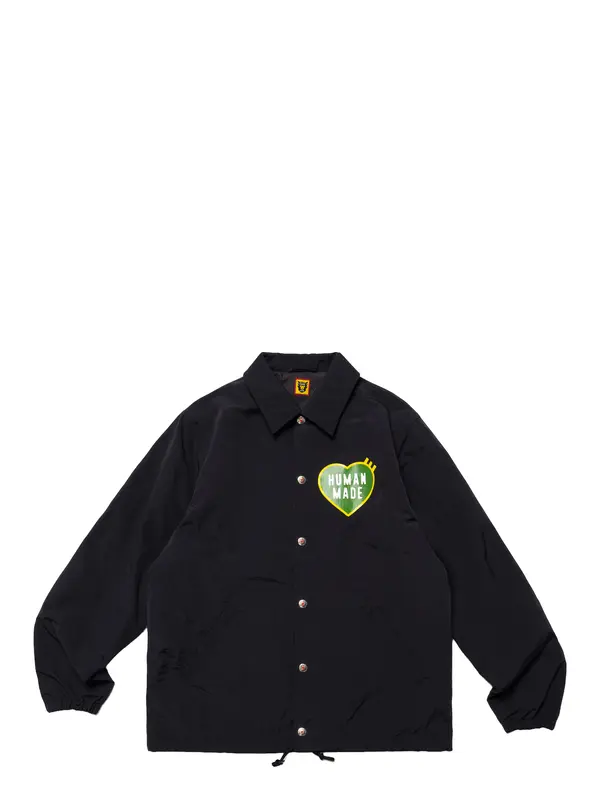 HUMAN MADE Heart Logo Coach Jacket - Black