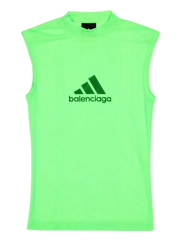 Balenciaga X Adidas Sleeveless Fitted Top - Fluo Green