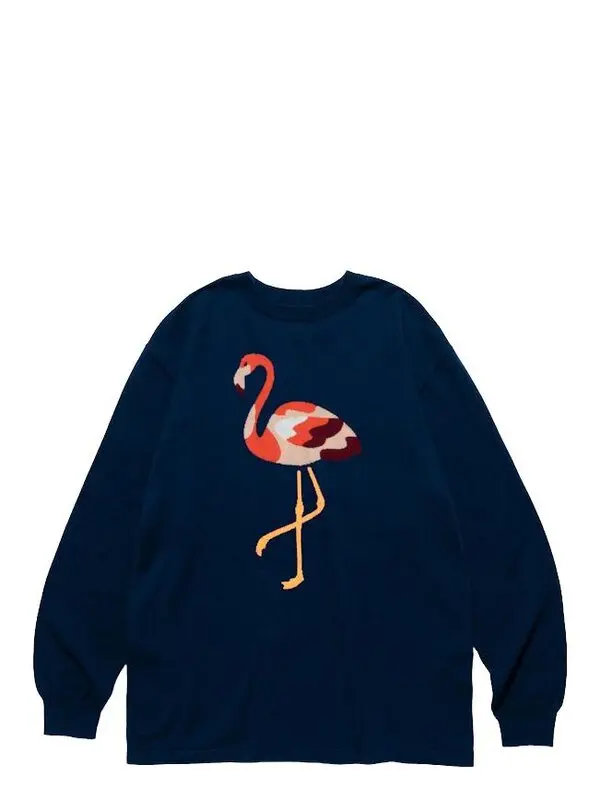 HUMAN MADE Flamingo Knit Sweater - Navy Blue