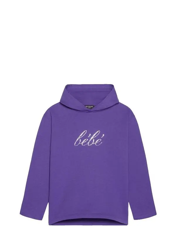 Balenciaga Bebe Cropped Hoodie - Purple