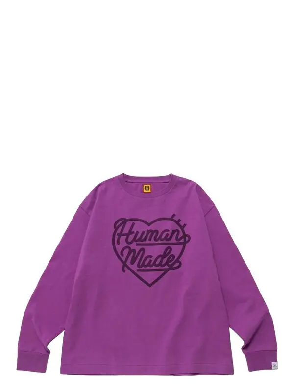 HUMAN MADE Heart Long Sleeve T-shirt - Purple
