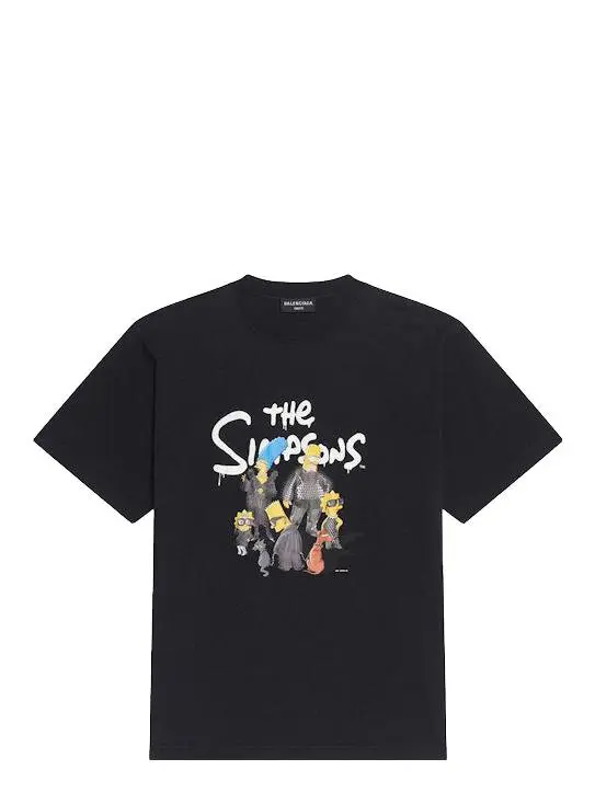 Balenciaga X The Simpsons Small Fit T-shirt - Black