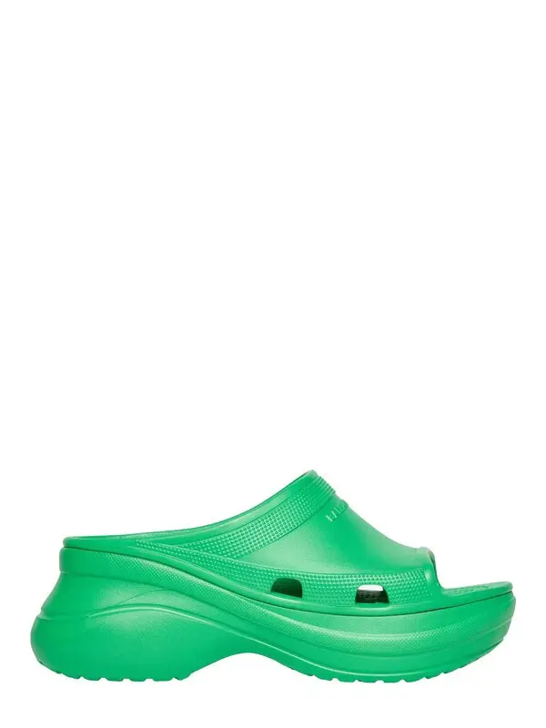 Balenciaga X Crocs Pool Slide Sandals - Green