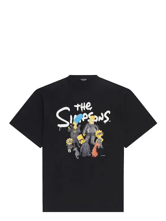 Balenciaga X The Simpsons Oversized T-shirt - Black