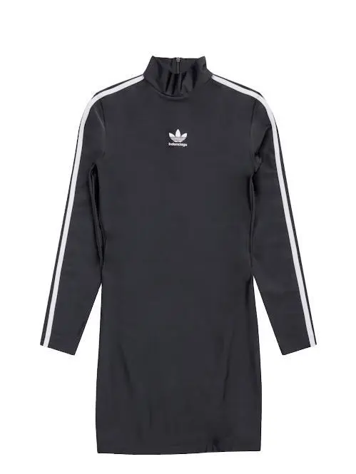 Balenciaga X Adidas Long Sleeve Mini Dress - Black