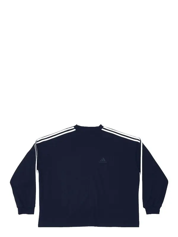 Balenciaga X Adidas Long Sleeve T-shirt - Navy Blue