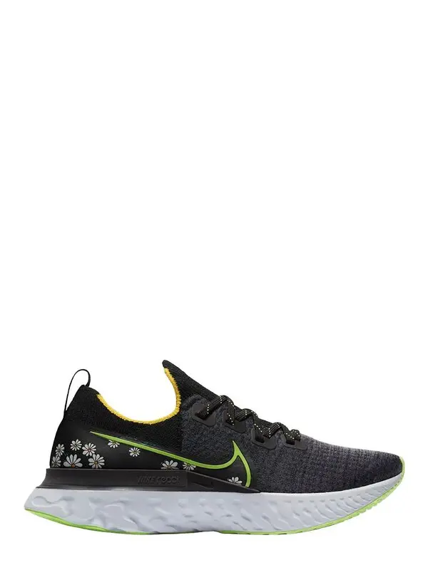 Nike React Infinity Run Flyknit Sneakers - Black/speed Yellow/white
