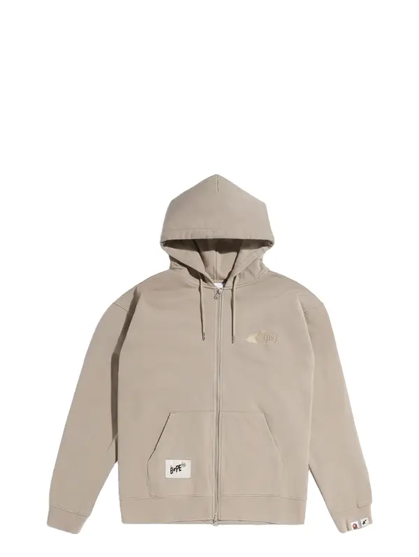 A BATHING APE X Highsnobiety Full Zip Hoodie - Beige