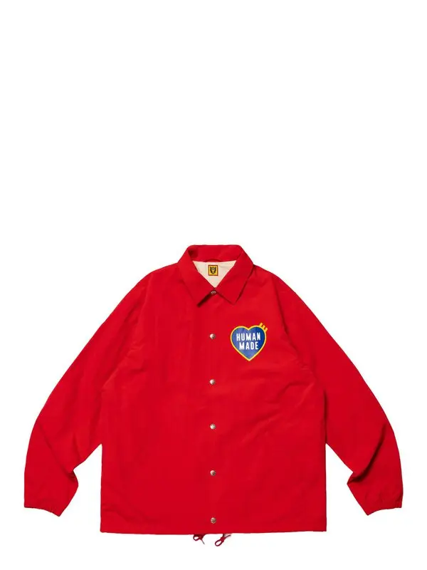 HUMAN MADE Heart Logo Coach Jacket - Red