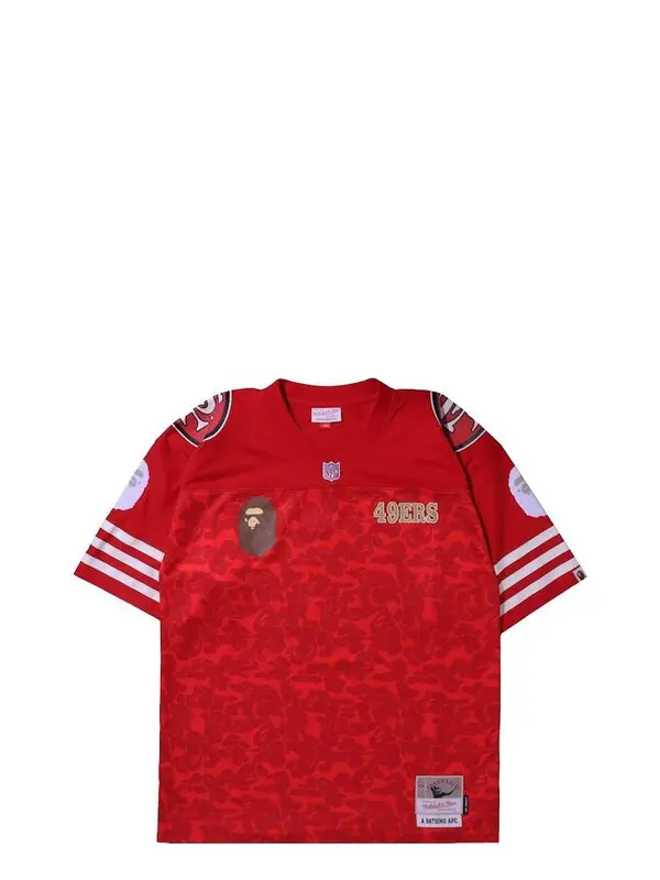 BAPE X Mitchell & Ness Nfl San Francisco 49ers Legacy Jersey - Red