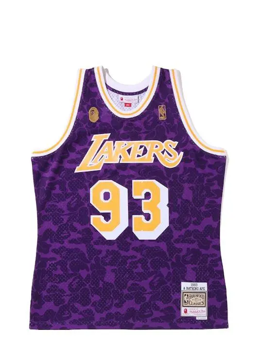 BAPE X Mitchell & Ness Los Angeles Lakers Jersey - Purple